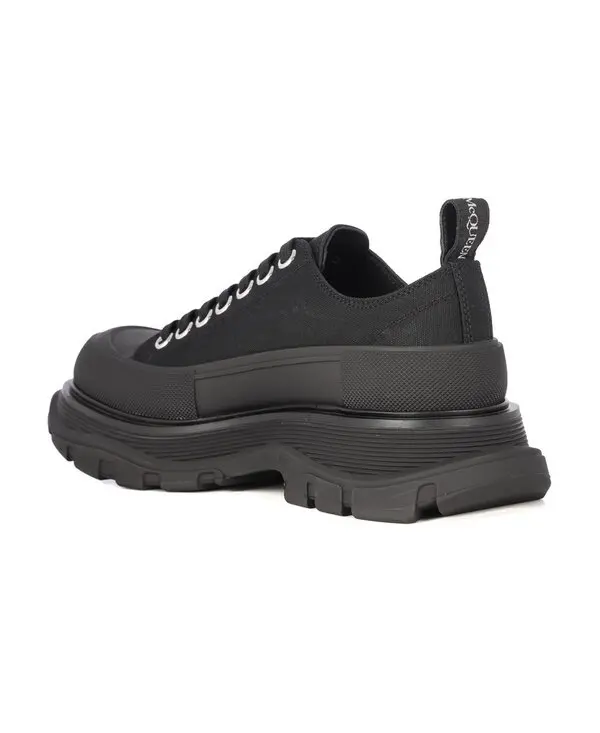 Alexander McQueen Tread Slick Platform Lace-up Sneakers - Black
