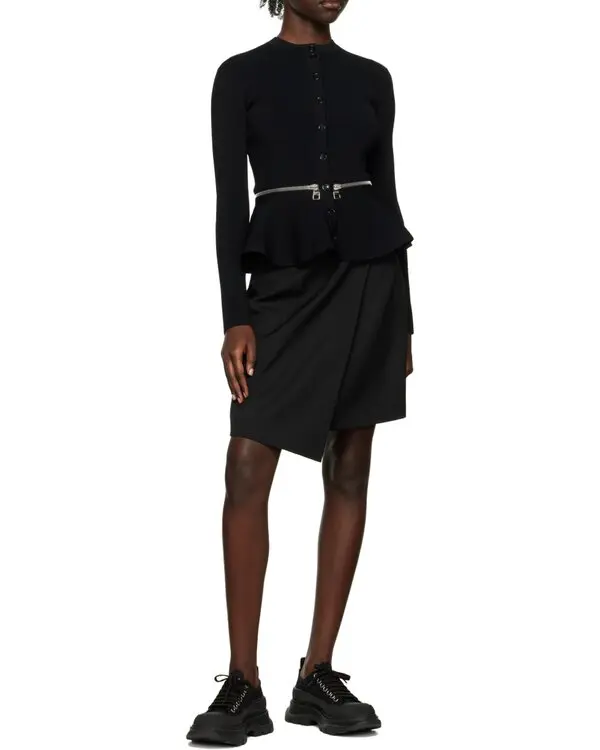 Alexander McQueen Tread Slick Platform Lace-up Sneakers - Black