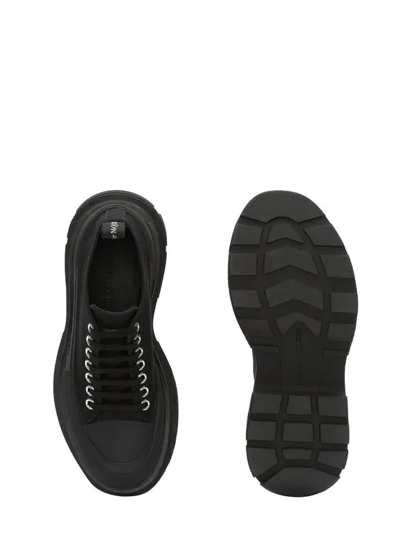Alexander McQueen Tread Slick Platform Lace-up Sneakers - Black