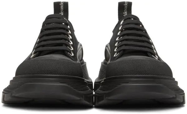 Alexander McQueen Tread Slick Platform Lace-up Sneakers - Black