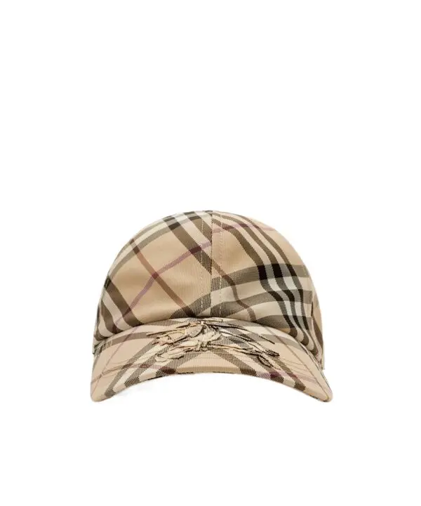 Burberry Logo Detailed Curved Peak Cap - Alabaster