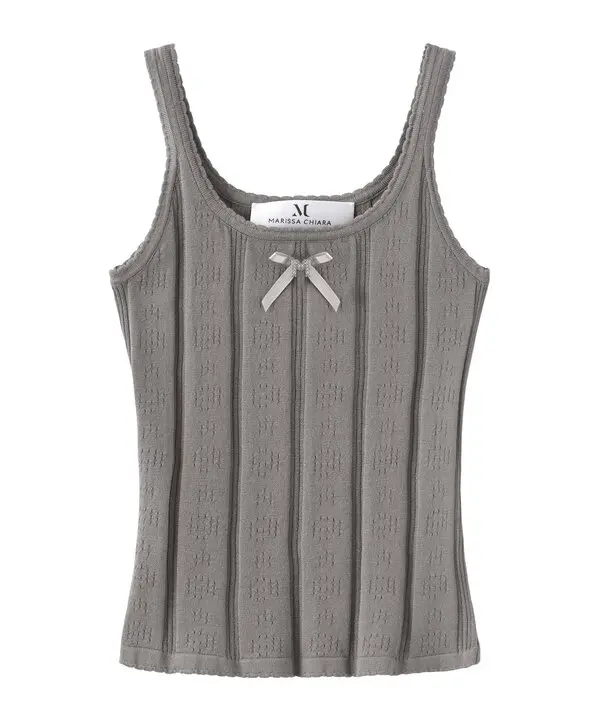 Marissa Chiara Knitted Camisole Vest With Bow Detail
