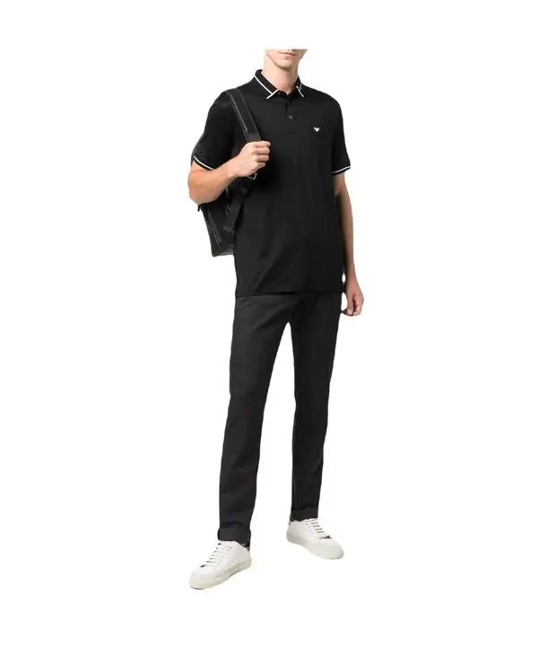 Emporio Armani Stripe-trimmed Polo Shirt