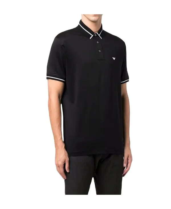 Emporio Armani Stripe-trimmed Polo Shirt