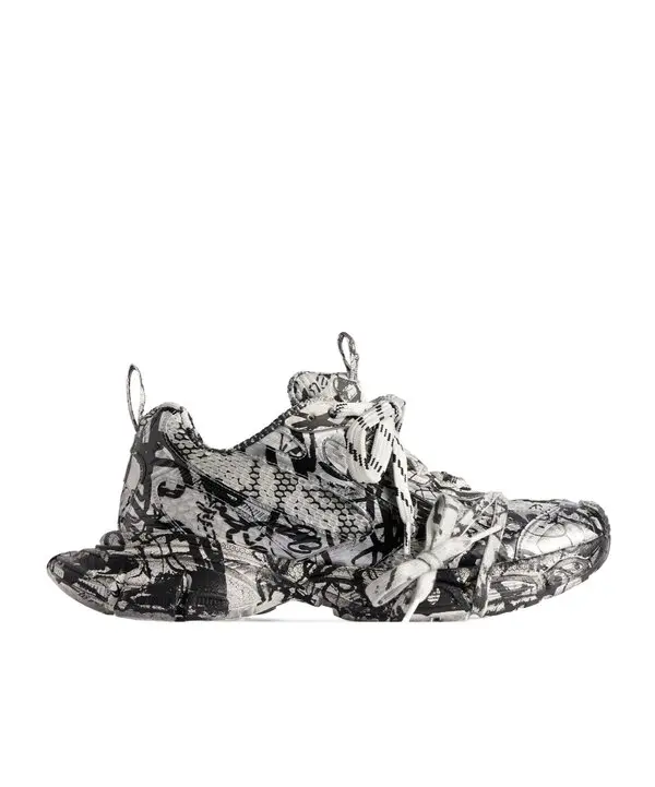 Balenciaga 3xl Lace-up Sneakers - White/black