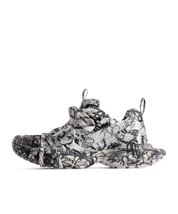 Balenciaga 3xl Lace-up Sneakers - White/black