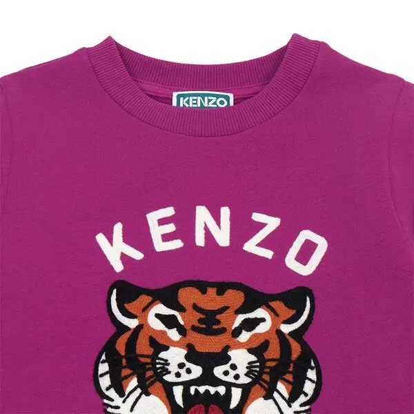 Kenzo Tiger Appliqué Sweatshirt Dress