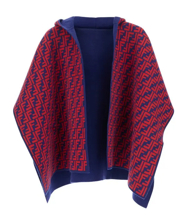 Fendi Ff Logo Hooded Reversible Cape