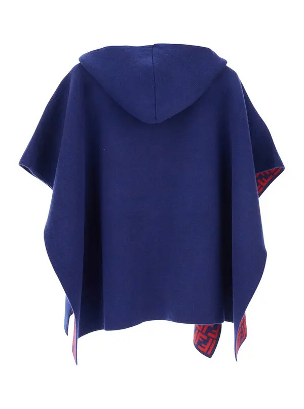 Fendi Ff Logo Hooded Reversible Cape