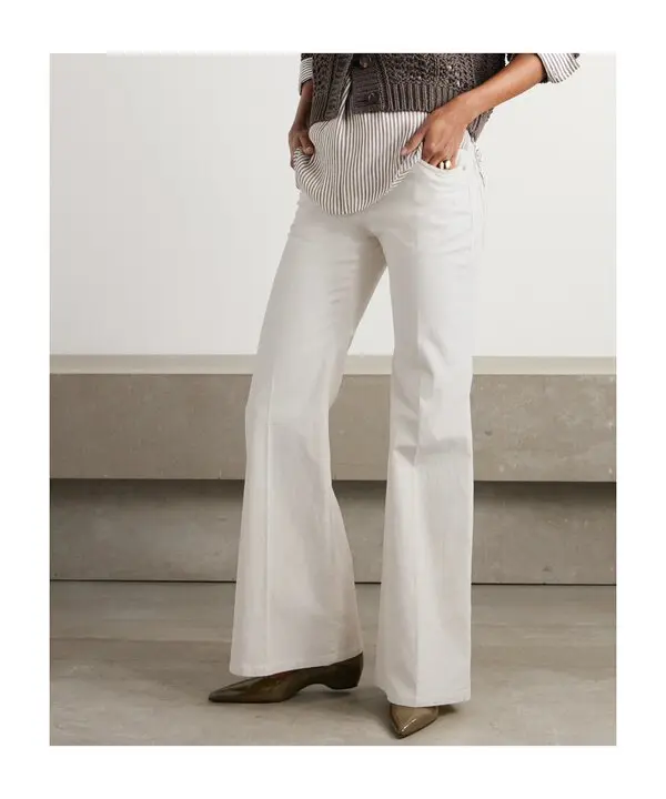 Brunello Cucinelli Flared Trousers - White