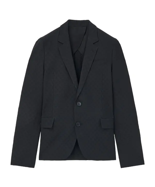 Alexander McQueen Skull Jacquard Single Breasted Blazer
