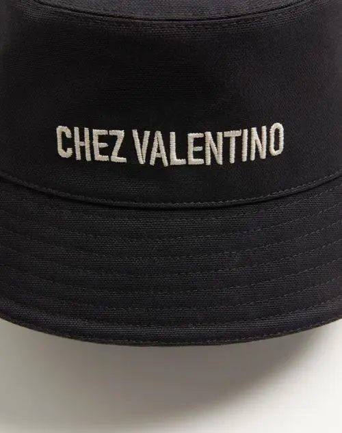 Valentino Garavani Chez Logo Embroidered Bucket Hat
