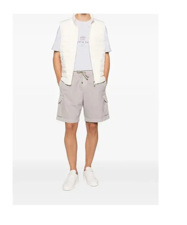 Brunello Cucinelli Cargo Shorts With Drawstring Waist - Light Brown