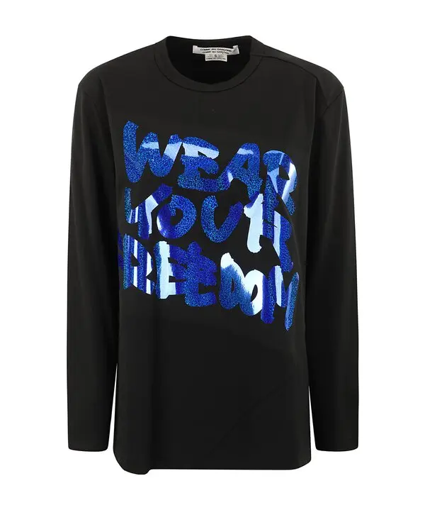 Comme Des Garçons Graphic Printed Long Sleeve T-shirt