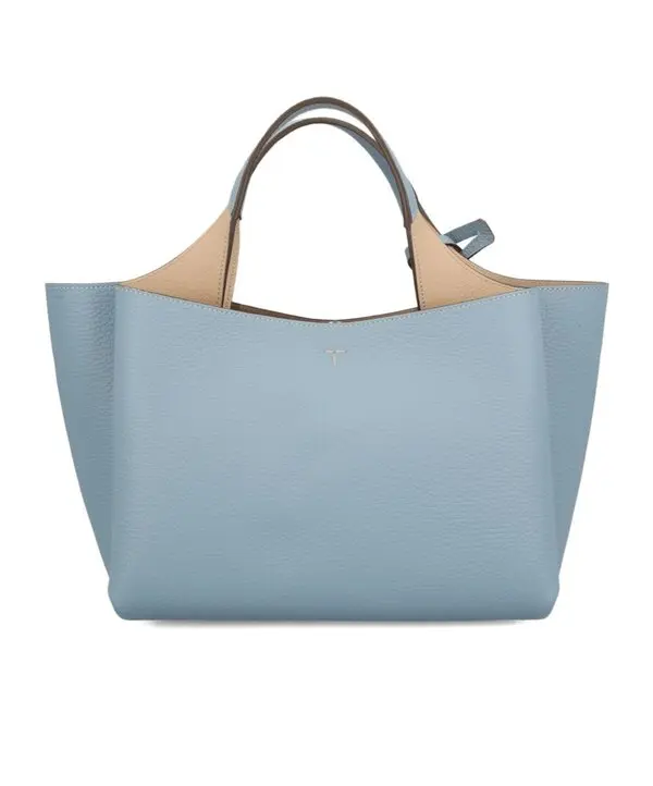 TOD'S Logo Plaque Mini Top Handle Bag - Light Blue