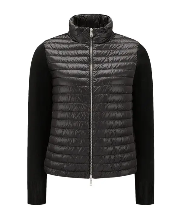 Moncler Quilted Zipped Cardigan - Black
