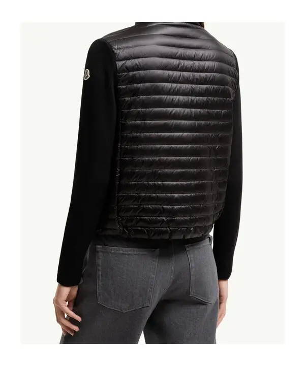 Moncler Quilted Zipped Cardigan - Black