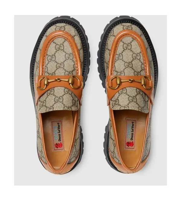 Gucci Horsebit-detail Monogram-pattern Loafers