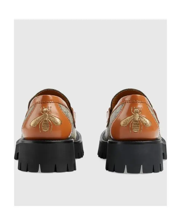 Gucci Horsebit-detail Monogram-pattern Loafers
