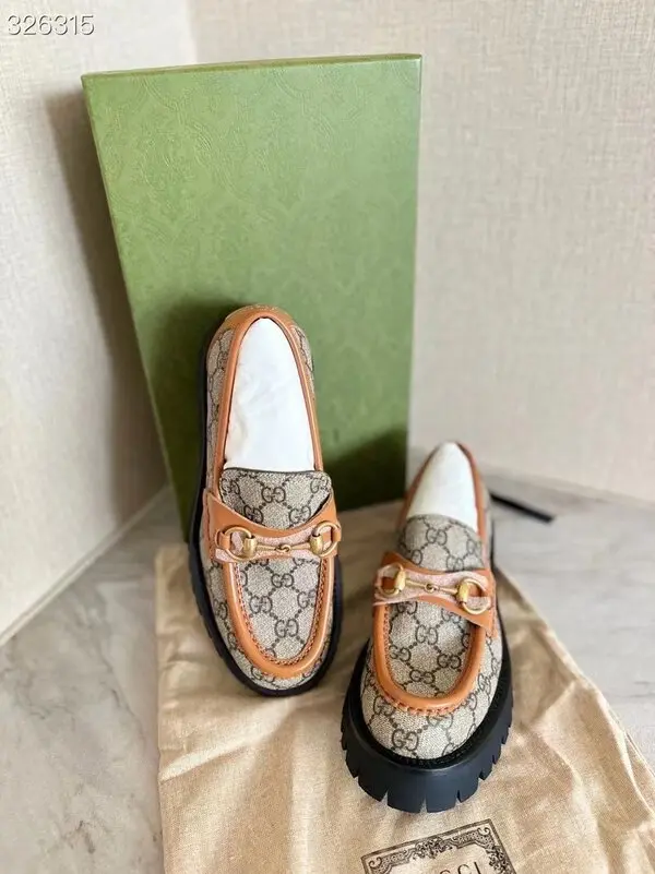 Gucci Horsebit-detail Monogram-pattern Loafers