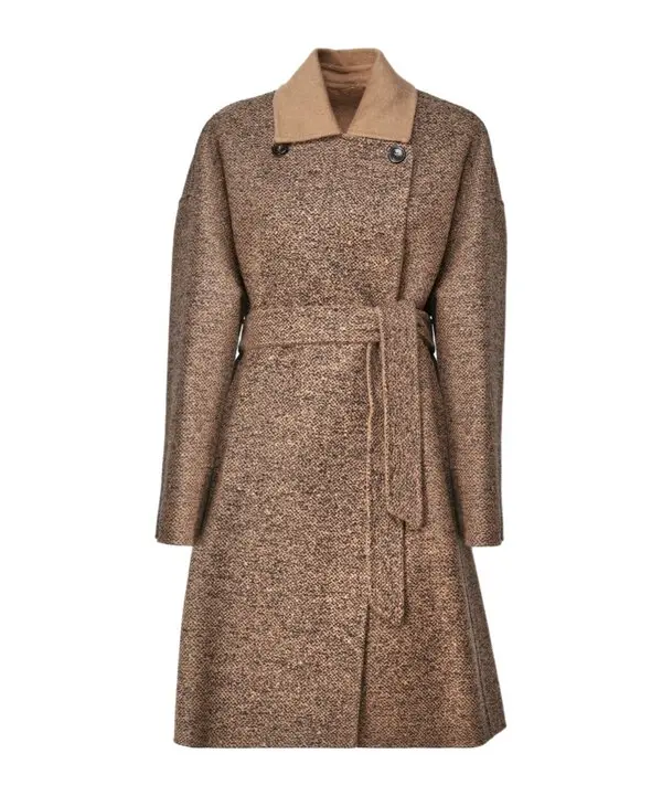 Max Mara Double-breasted Belted Coat - Brown