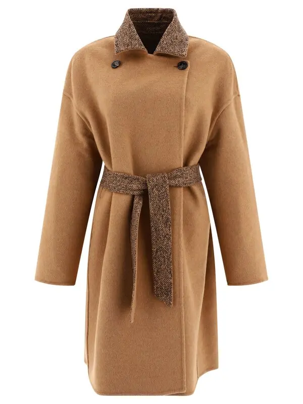 Max Mara Double-breasted Belted Coat