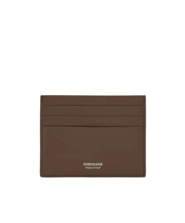 FERRAGAMO Credit Card Holder - Concrete