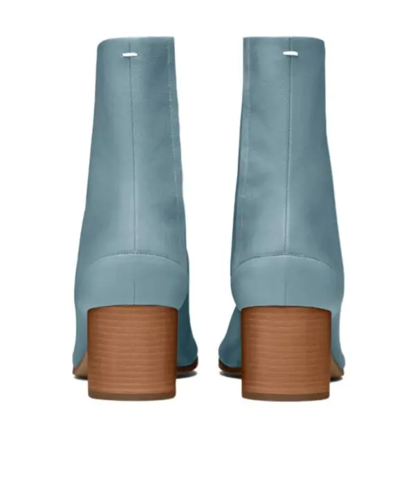 MAISON MARGIELA Tabi Ankle Boots With Cylindrical Heel - Gray-blue