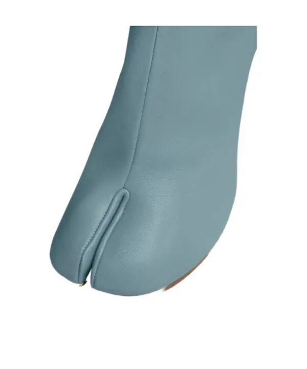 MAISON MARGIELA Tabi Ankle Boots With Cylindrical Heel - Gray-blue