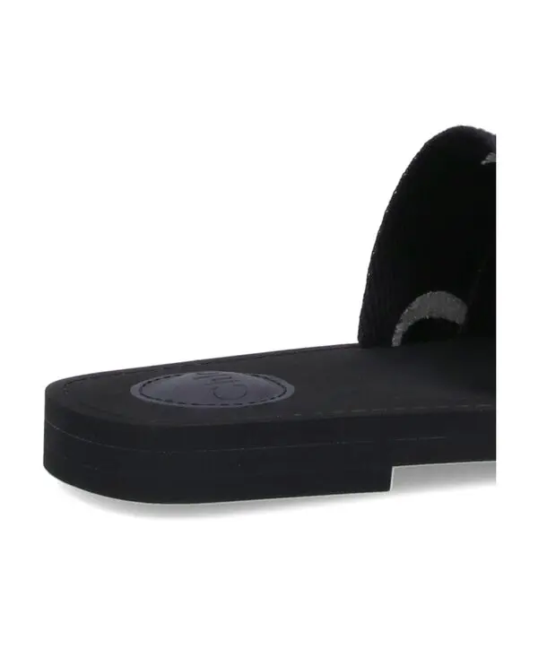 Chloé Woody Flat Mules - Black