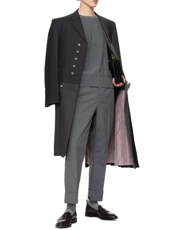 Thom Browne Rwb-stripe Long-sleeved Crewneck Jumper