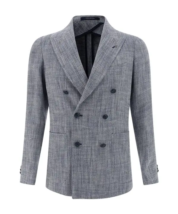 Tagliatore Welt-pocketed Double-breasted Blazer - Gray