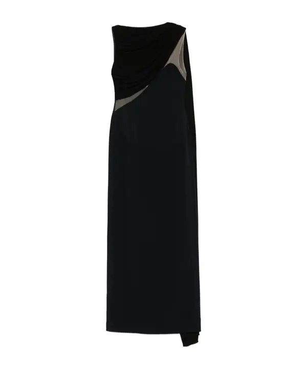 David Koma Draped Gown - Black