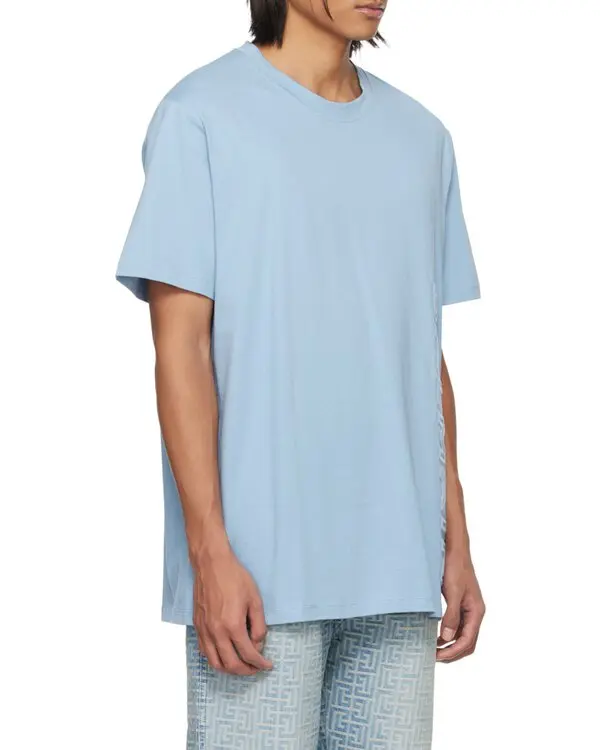 Balmain Logo Embossed Crewneck T-shirt