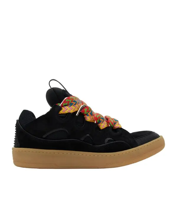 LANVIN Leather Curb Sneakers - Black