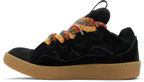 LANVIN Leather Curb Sneakers - Black
