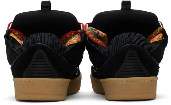 LANVIN Leather Curb Sneakers - Black