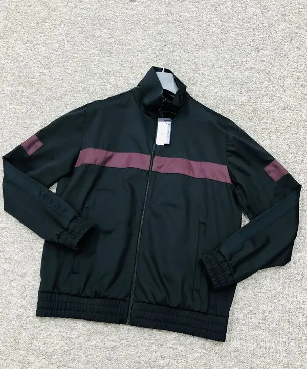Prada Striped Zip-up Jacket