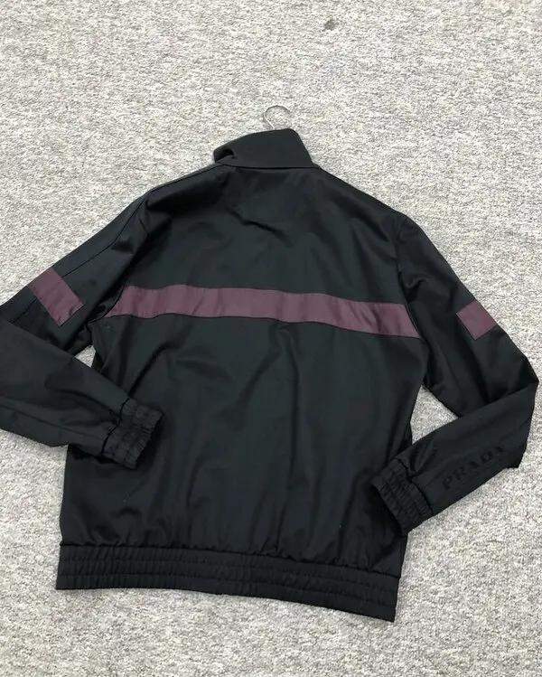 Prada Striped Zip-up Jacket