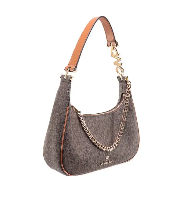 Michael Kors Monogram Patterned Shoulder Bag With Chain Strap