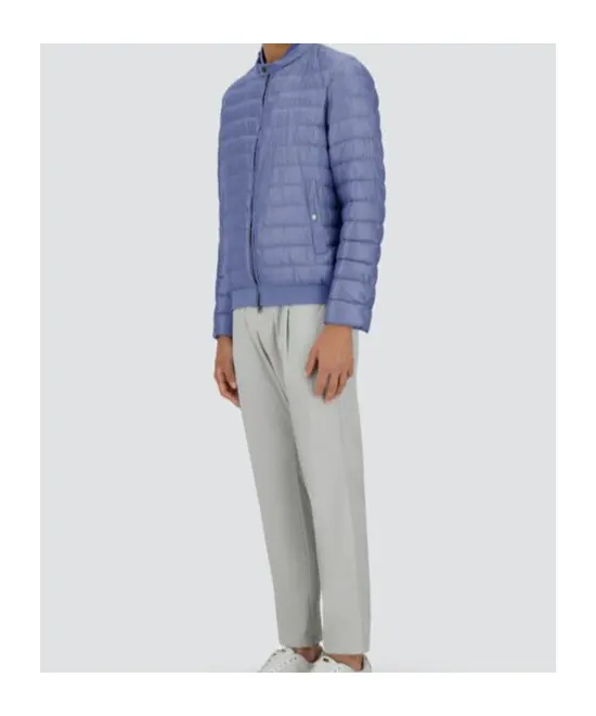 Herno Quilted Zip-front Stand Collar Jacket