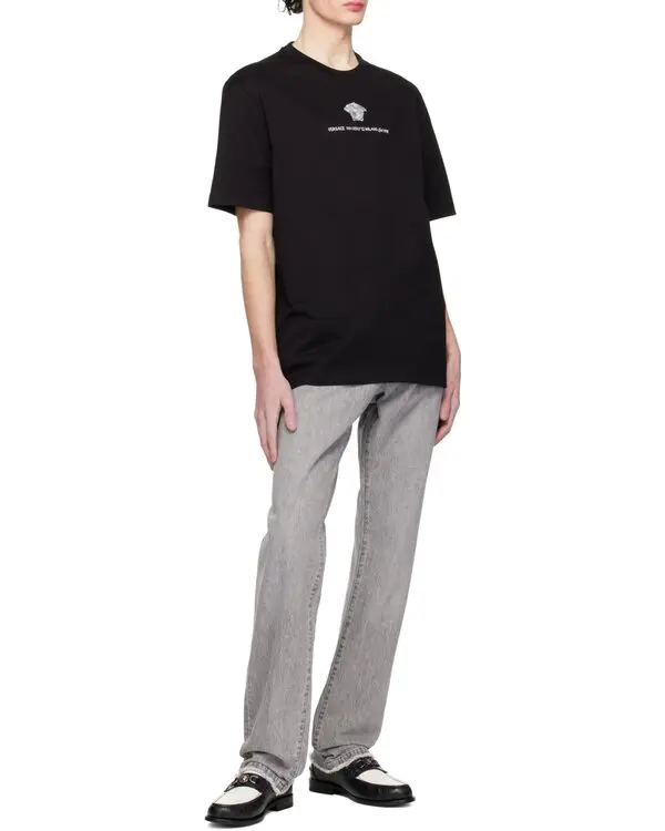 Versace Logo-embroidered Crewneck T-shirt