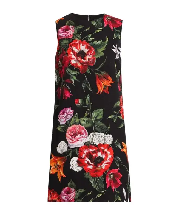 Dolce & Gabbana Sleeveless Floral Print Mini Dress