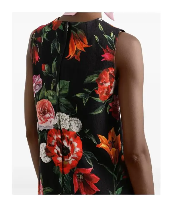 Dolce & Gabbana Sleeveless Floral Print Mini Dress