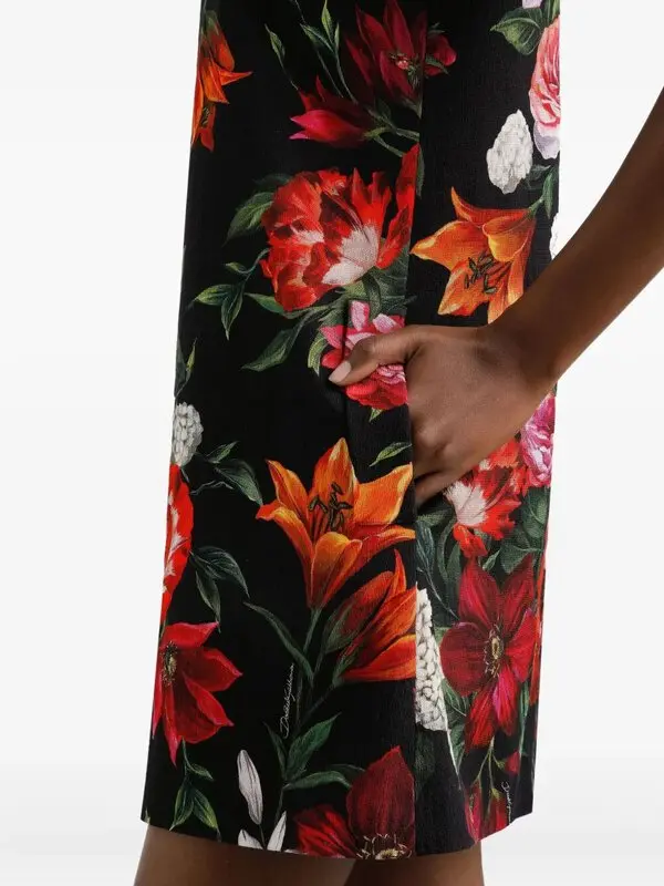 Dolce & Gabbana Sleeveless Floral Print Mini Dress