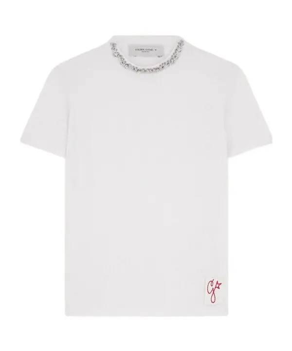 GOLDEN GOOSE Embellished Crewneck T-shirt - White