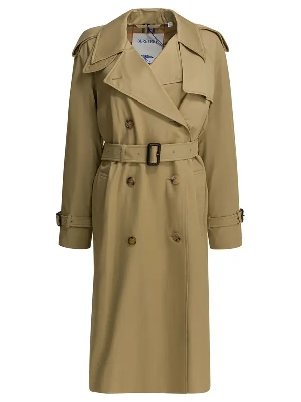 Burberry Double Breasted Belted Coat