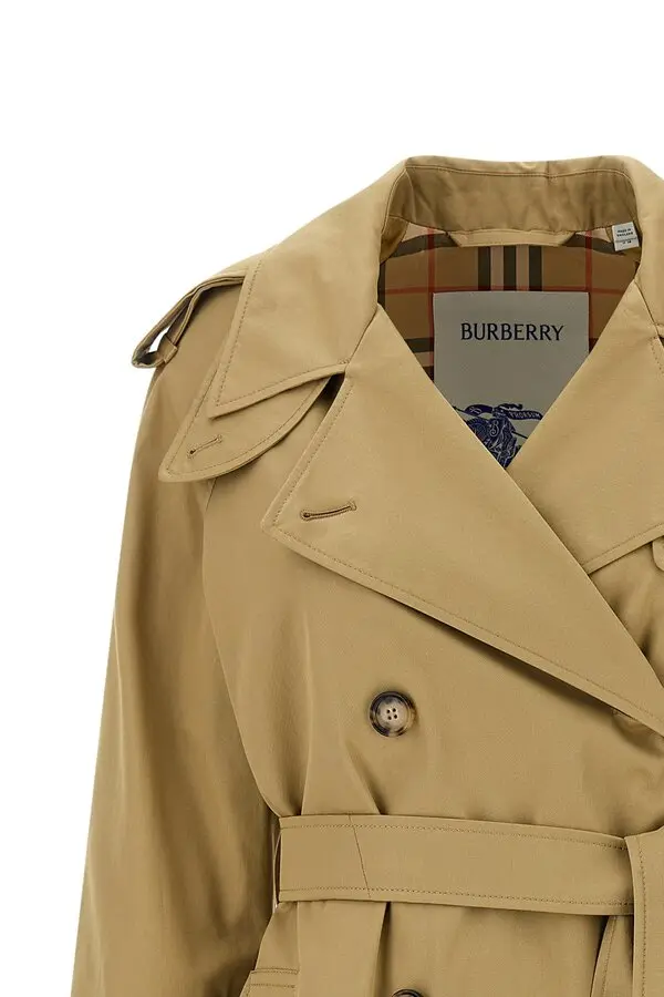 Burberry Double Breasted Belted Coat