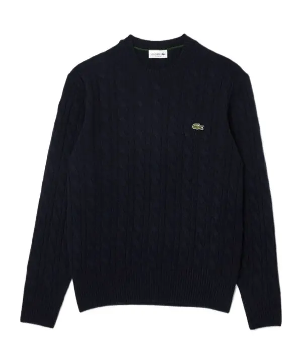 Lacoste Cable Knit Crewneck Jumper