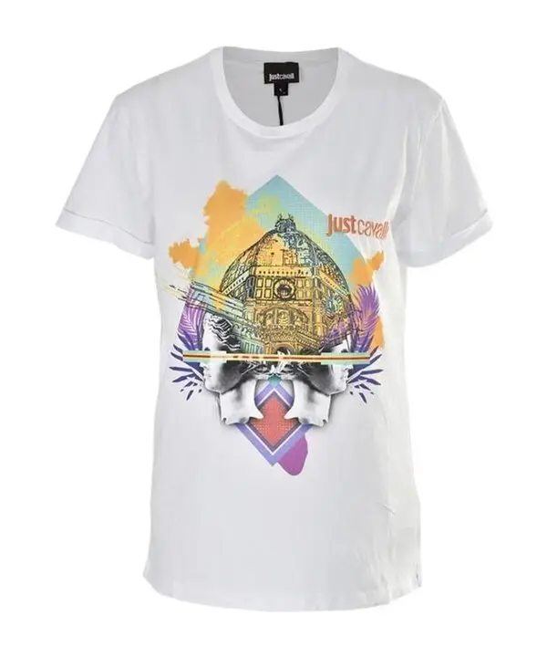Just Cavalli Logo Short-sleeved T-shirt - White